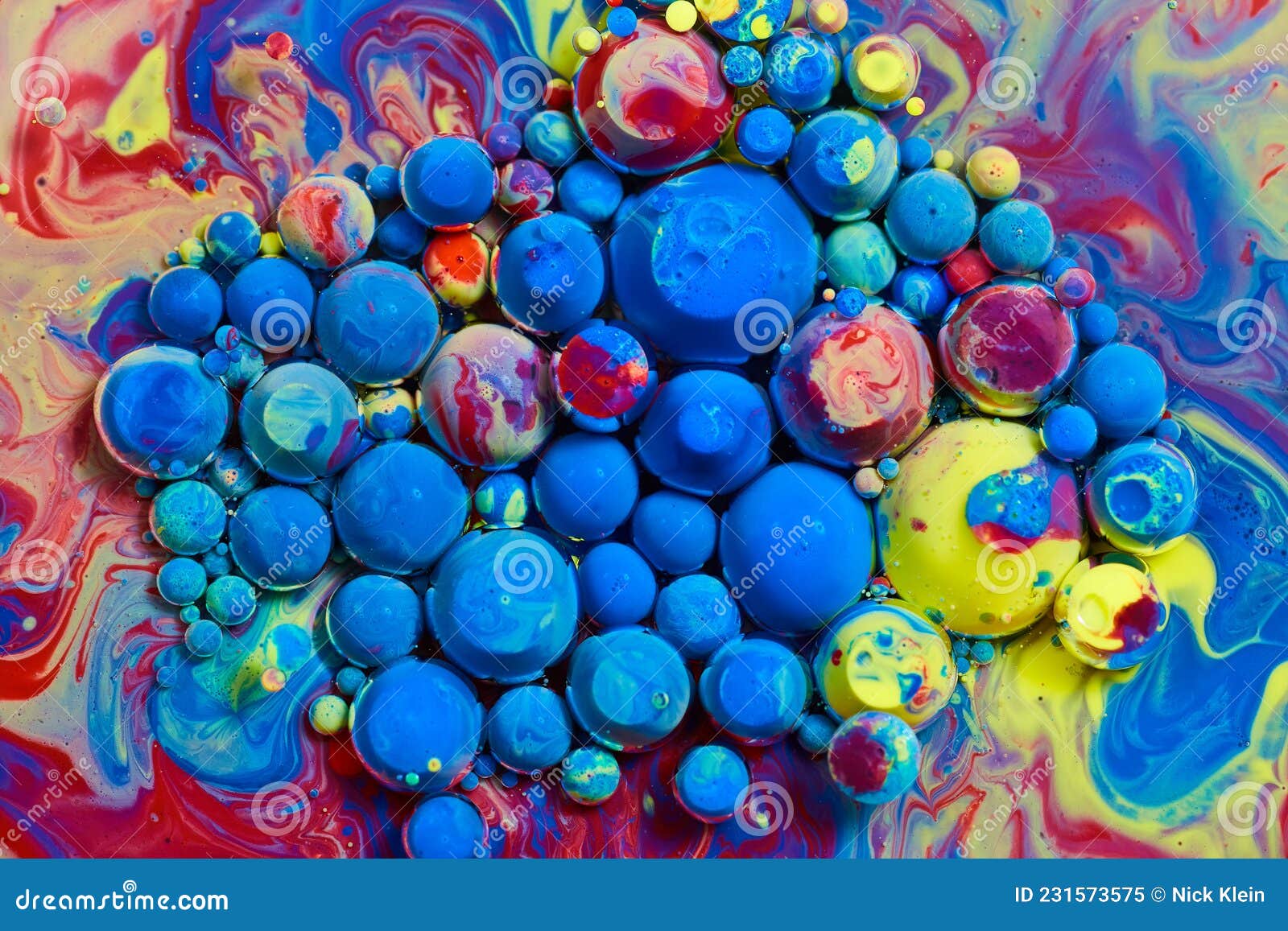 Colorful Range of Rainbow Balls Floating on Surface Stock Image - Image ...