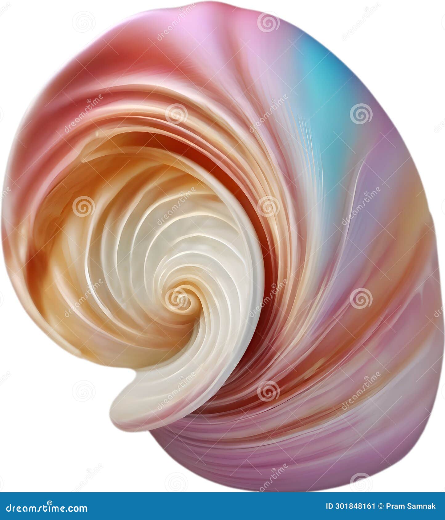 An Image of a Colorful Seashell. Ai-Generated Stock Illustration ...