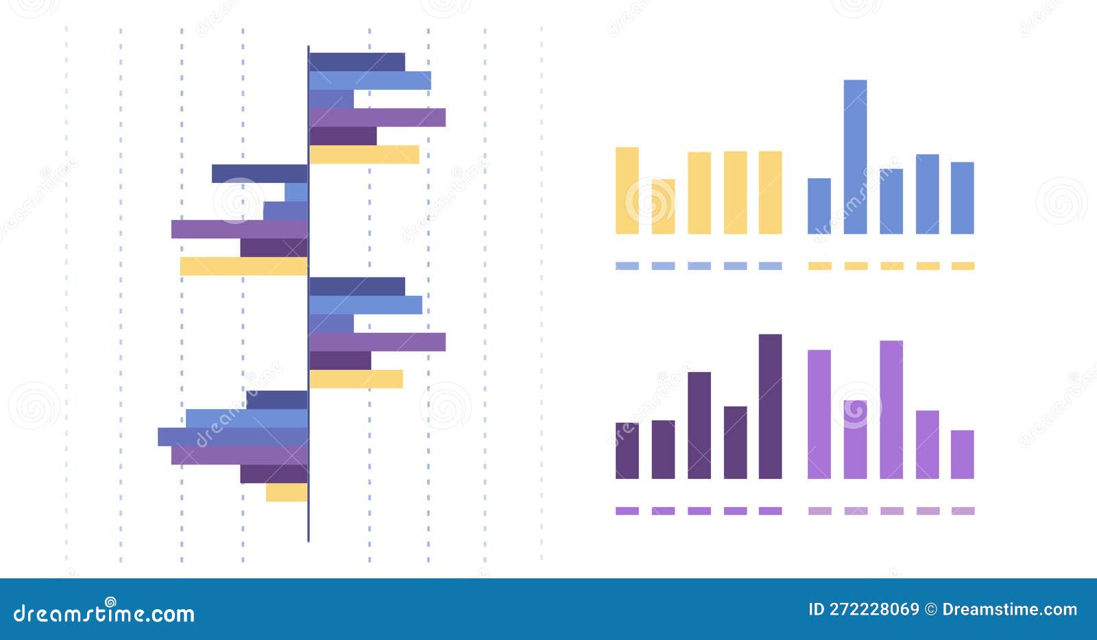 Image of Colourful Graphs on White Background Stock Illustration ...