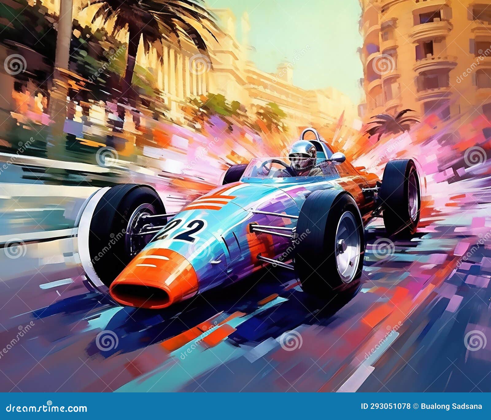 Colourful Monte Carlo Grand Prix Retro Poster. Stock Illustration ... Colourful Monte Carlo Grand Prix Retro Poster. Stock Illustration ...