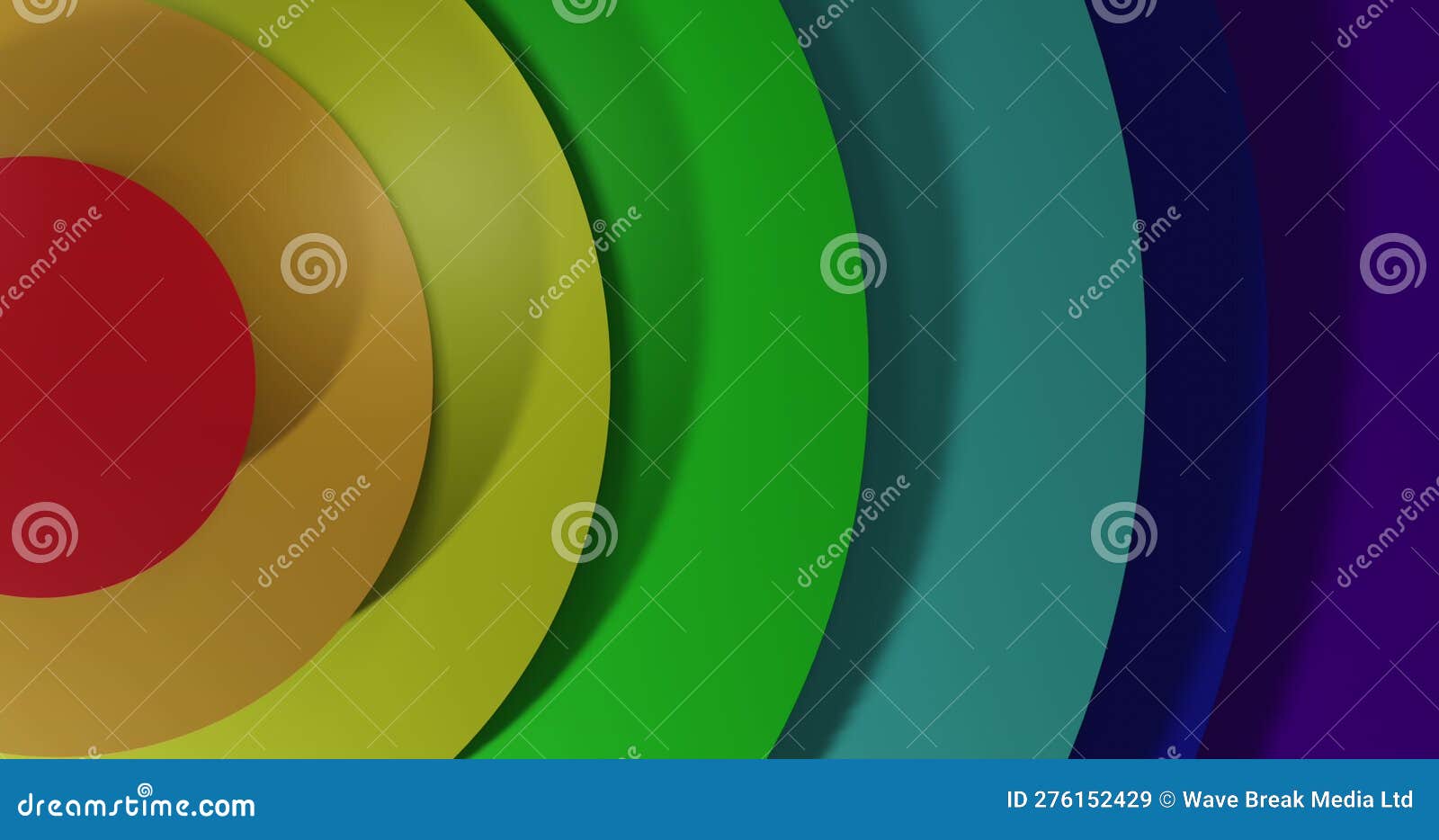 Image of Colourful and Multiple Circles in Row Stock Illustration ...