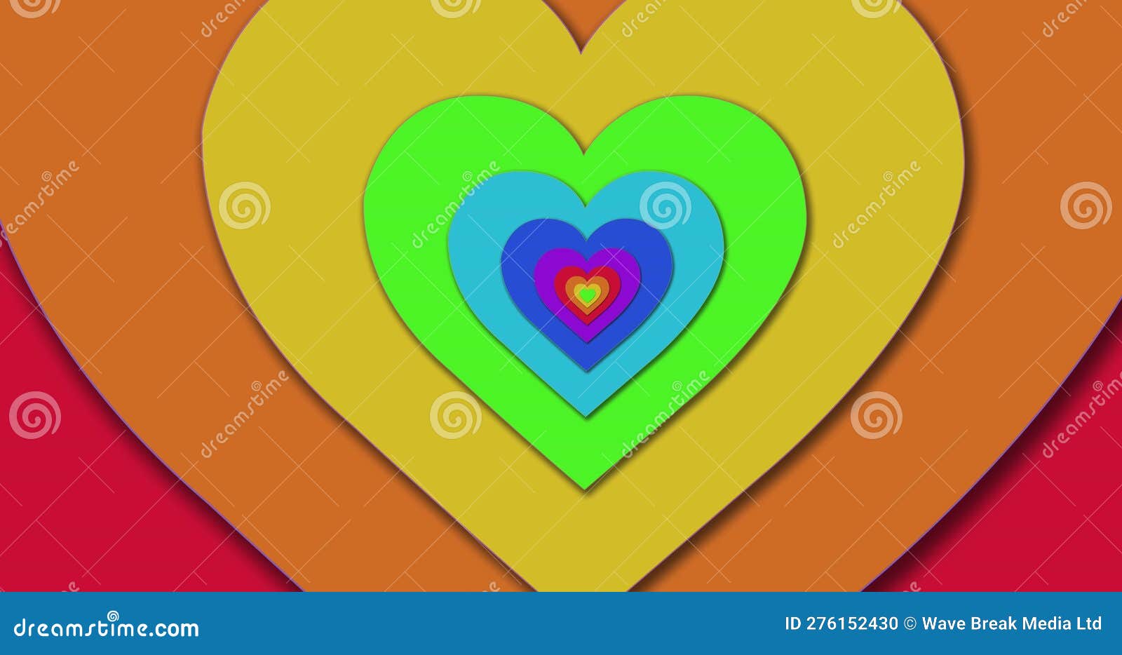 Image of Colourful and Multiple Heart Shapes Stock Illustration ...