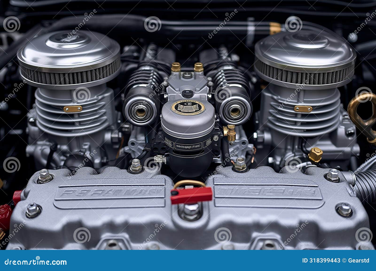 Vintage Style Engine with Modern Performance Stock Image - Image of ...