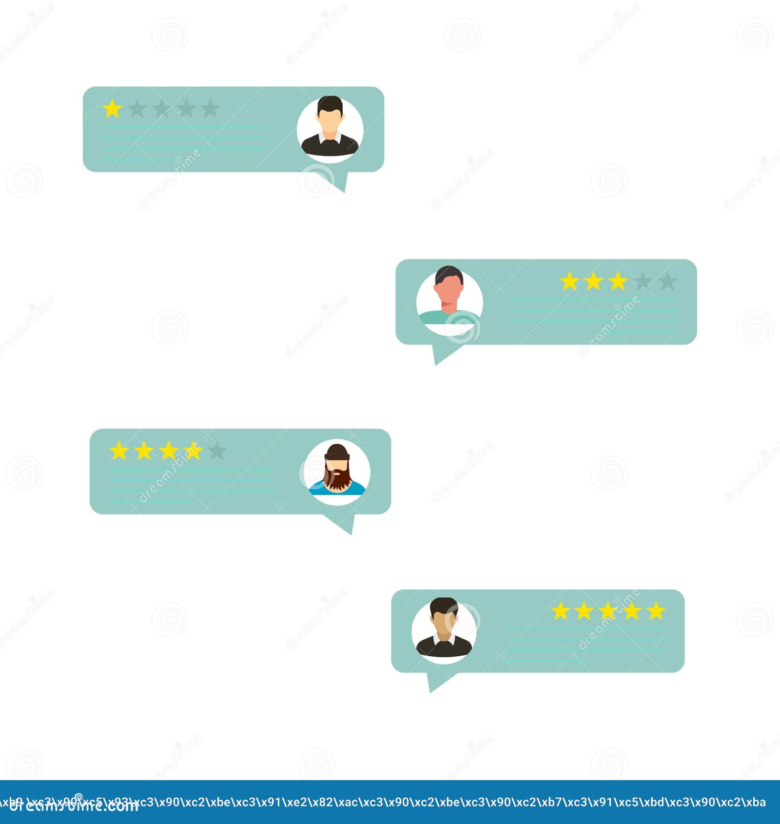 Image of Comments, Various Positive and Negative Comments, Vector ...