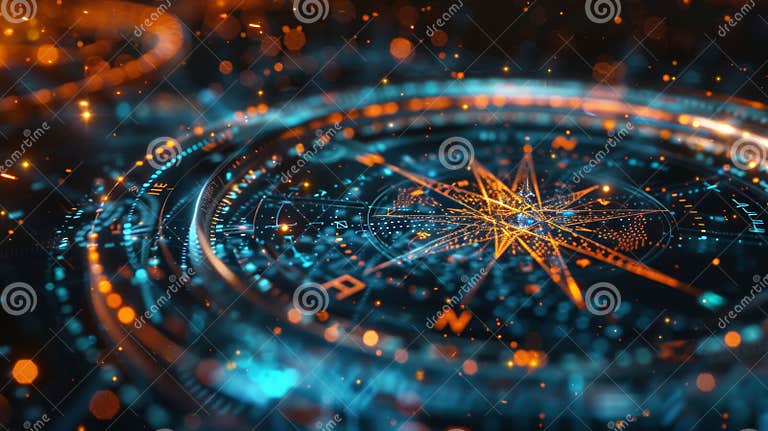 An Image of a Compass Needle Being Influenced by a Quantum Computer ...
