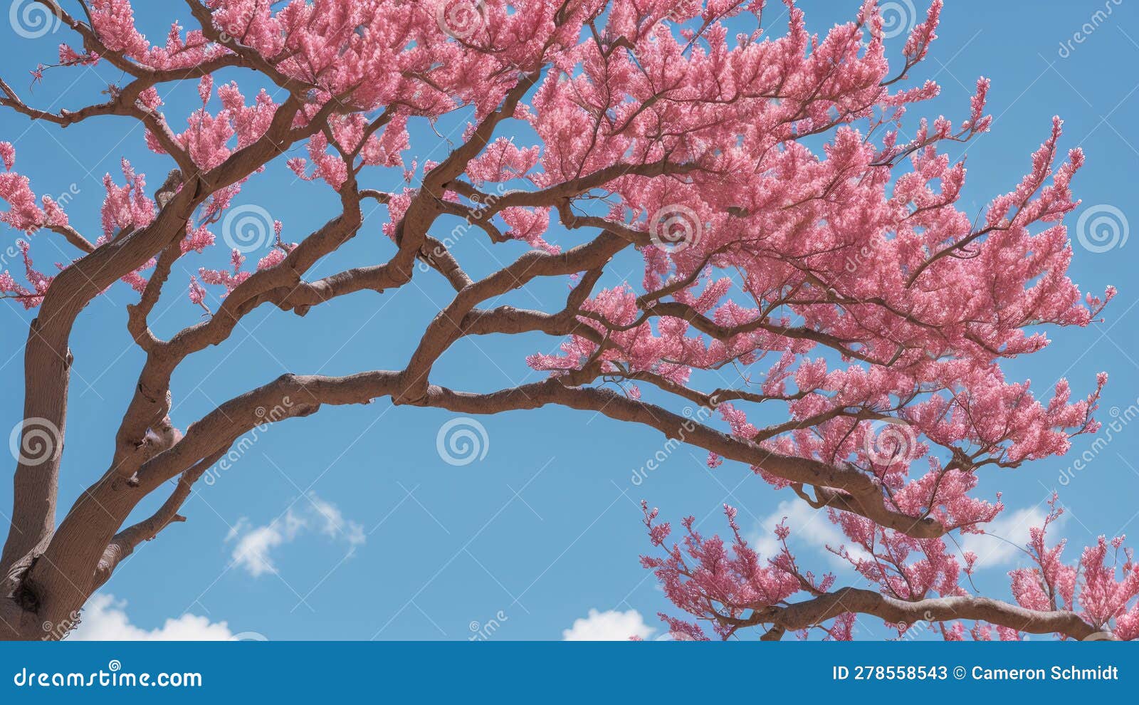 An Image of a Compellingly Intriguing Tree with Pink Flowers AI ...