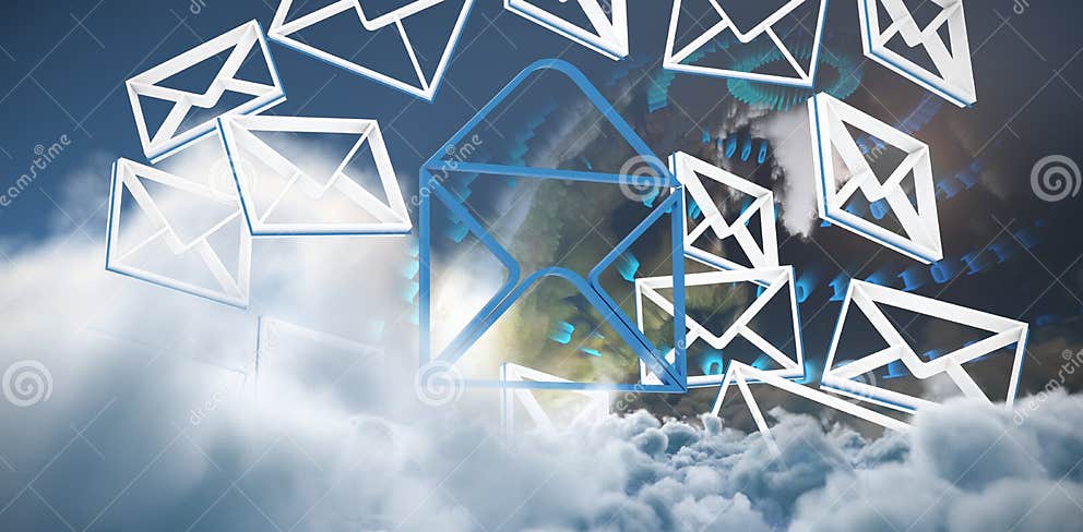 Image Composée Des Symboles De Message Multiple Illustration Stock ...