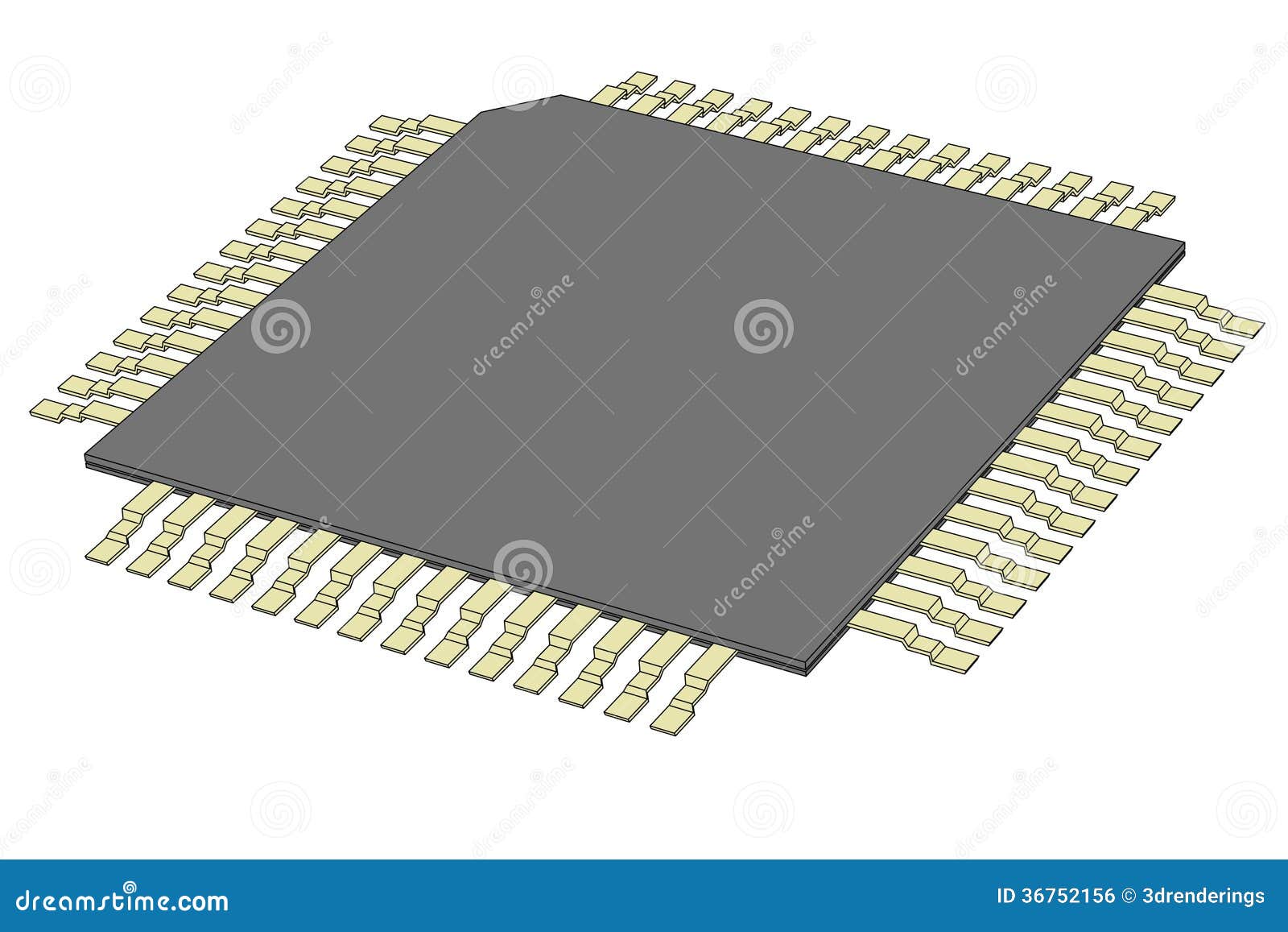 Image of computer chip stock illustration. Illustration of computer ...