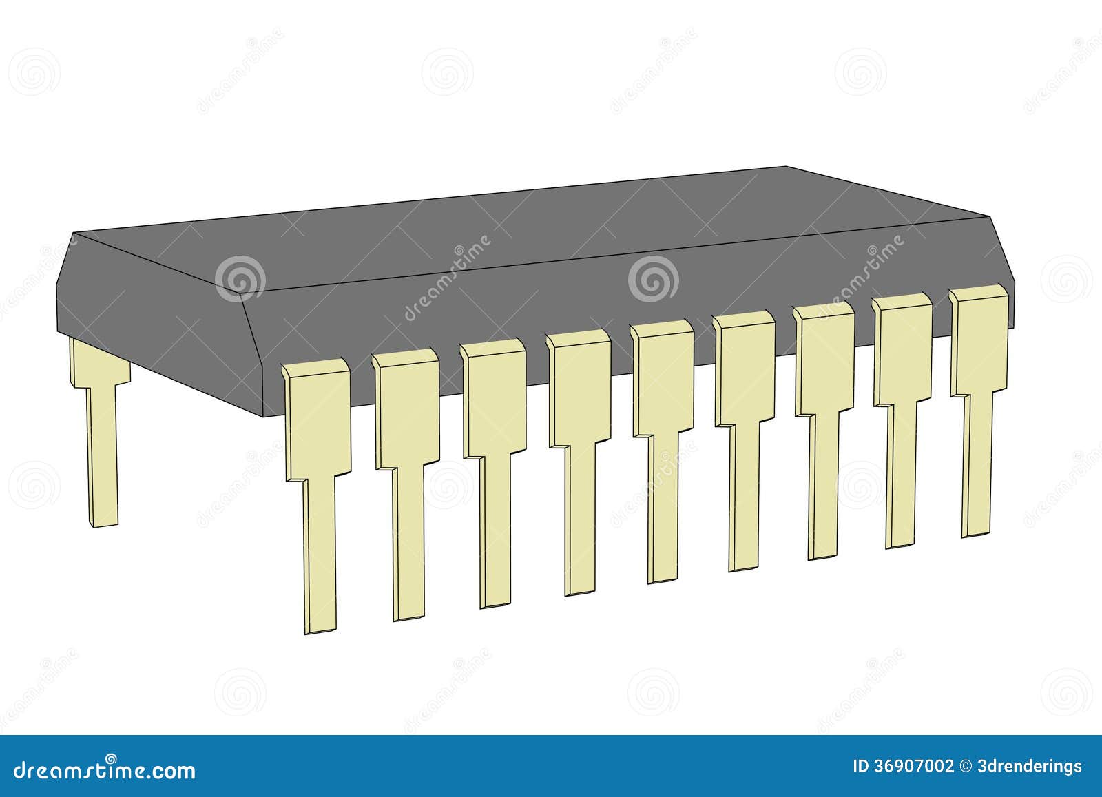 Image of computer chip stock illustration. Illustration of drawing ...