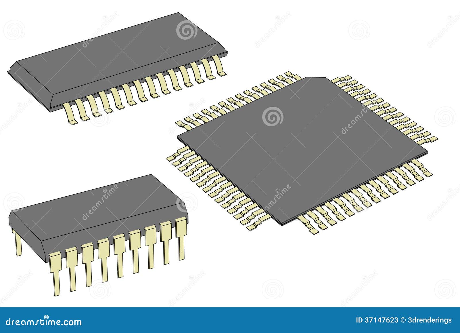 Image of computer chips stock illustration. Illustration of processor ...