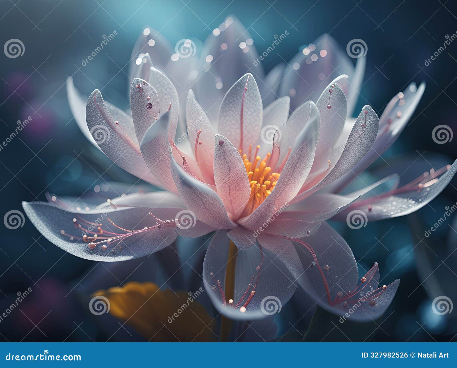 The Image of a Computer-generated Lotus Flower Stock Illustration ...