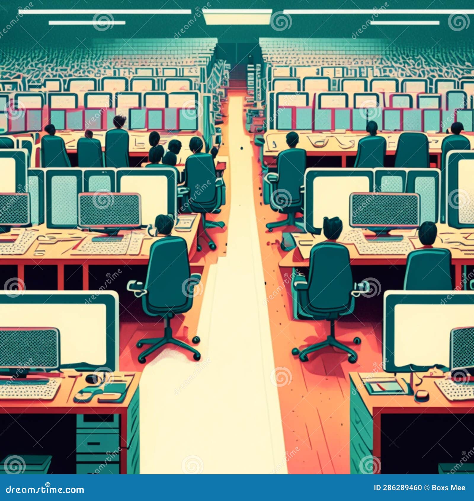 Image of Computers in Modern Office. Global Business, Finances ...