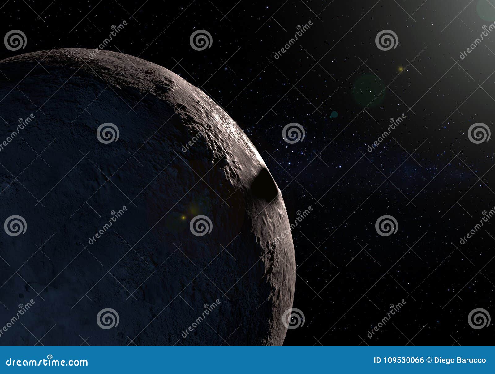 Artwork of Makemake Dwarf Planet in the Kuiper Belt and Shadow O Stock ...