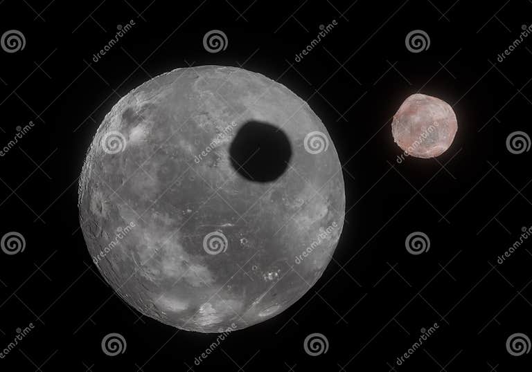 Artwork of Orcus Dwarf Planet and Your Moon Vanth in the Kuiper Stock ...
