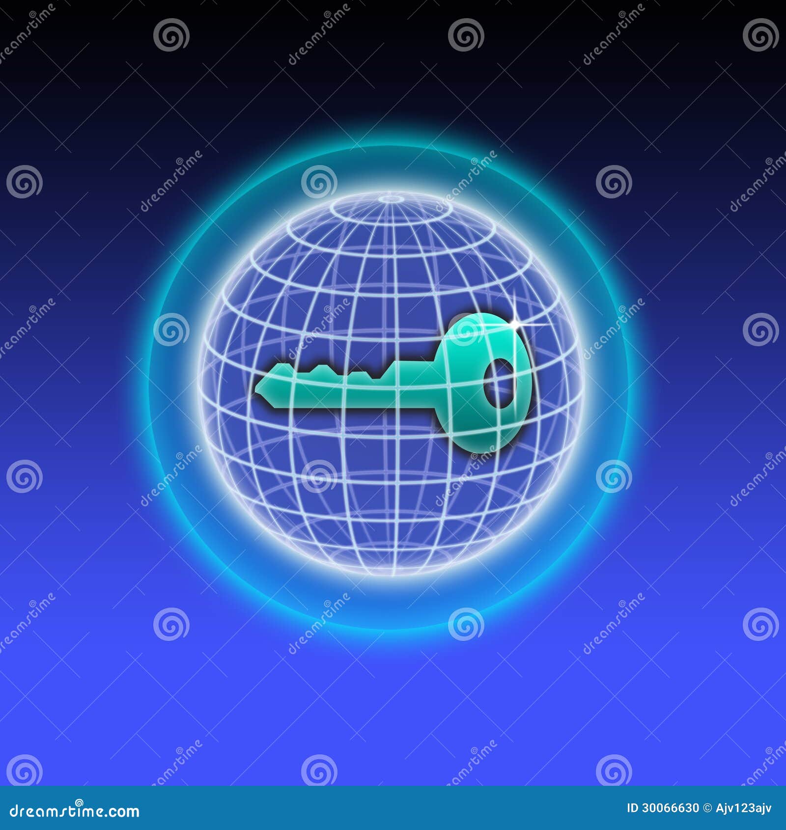 Secure Key Encryption Network Stock Illustration - Illustration of ...