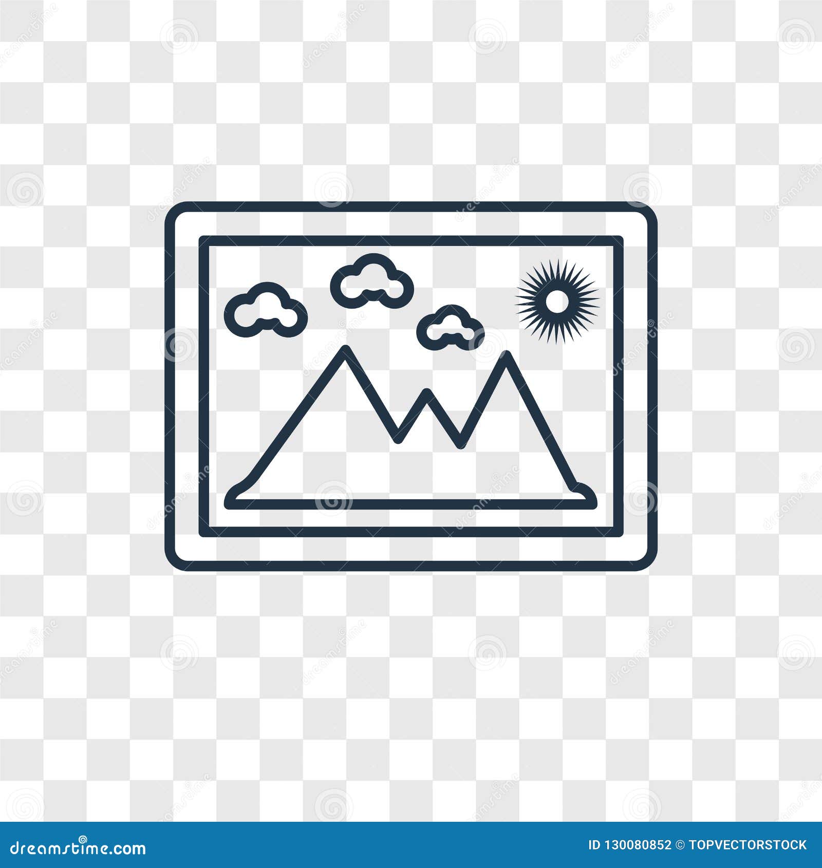 Image Concept Vector Linear Icon Isolated on Transparent Background ...