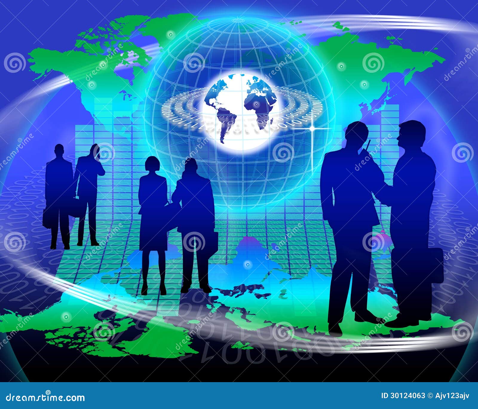 World Marketing Network Technology Stock Illustration - Illustration of ...