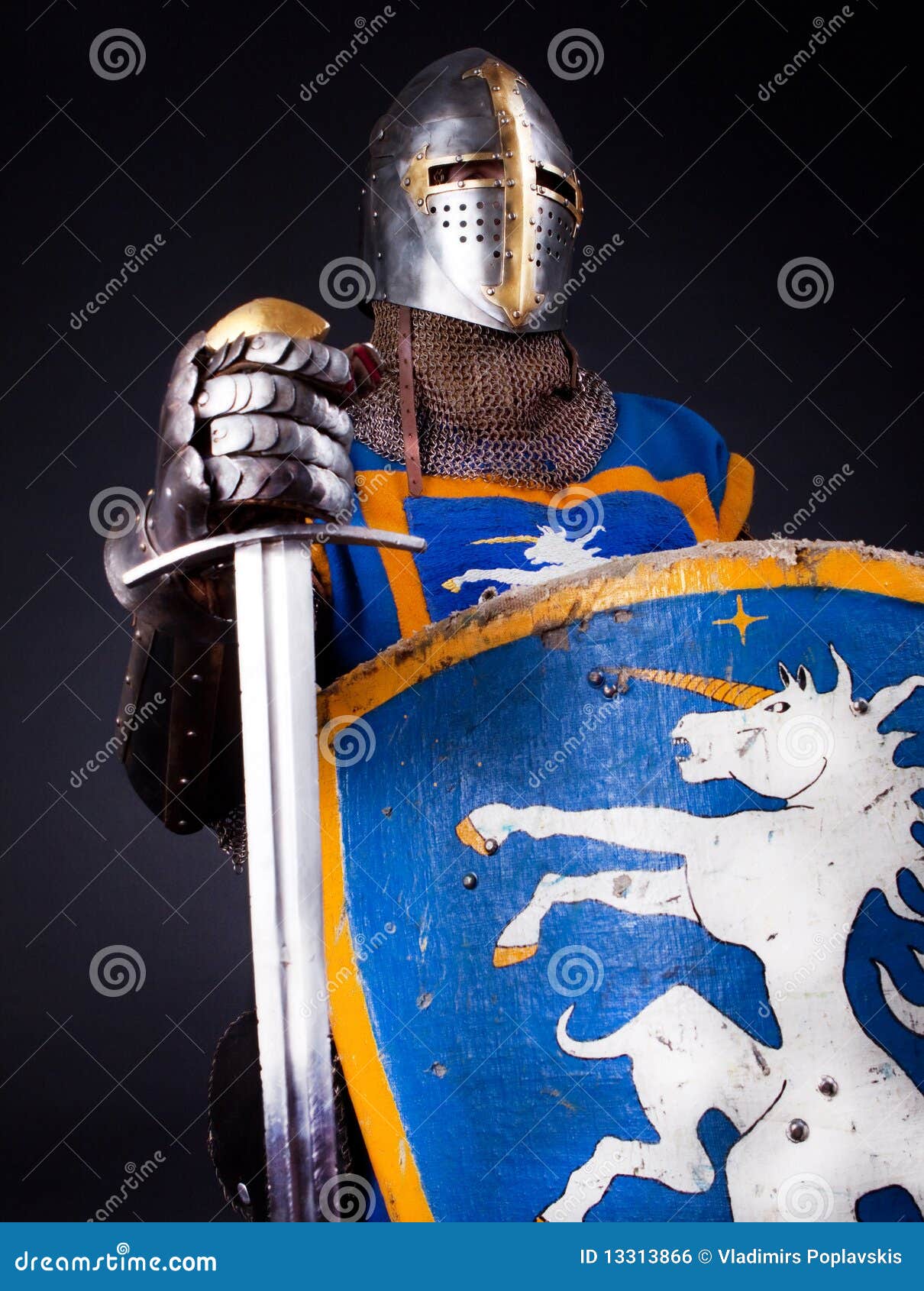 Image of confident knight stock photo. Image of armor - 13313866