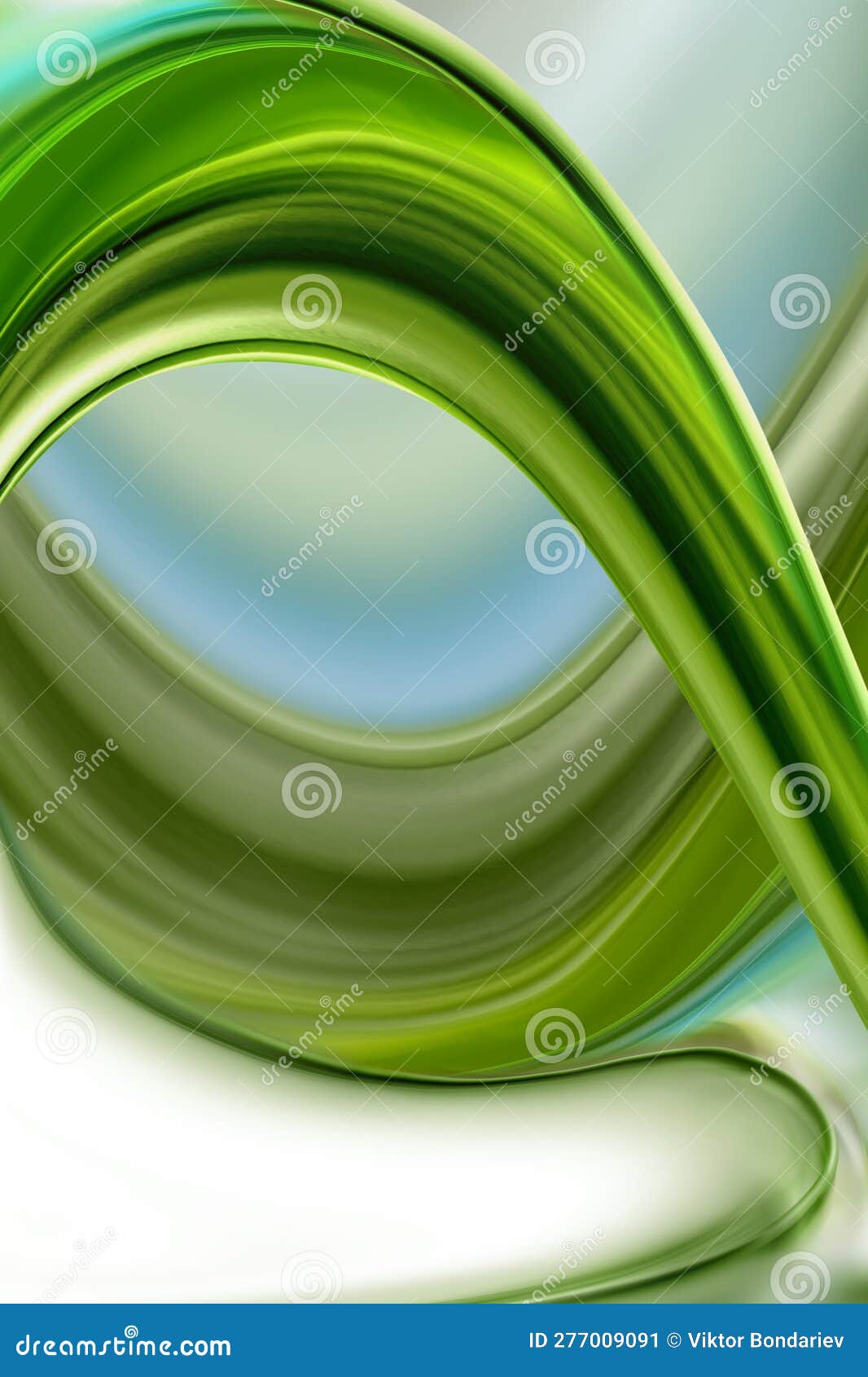 Image Consisting of Green Smooth Lines Resembling Sea Waves and ...