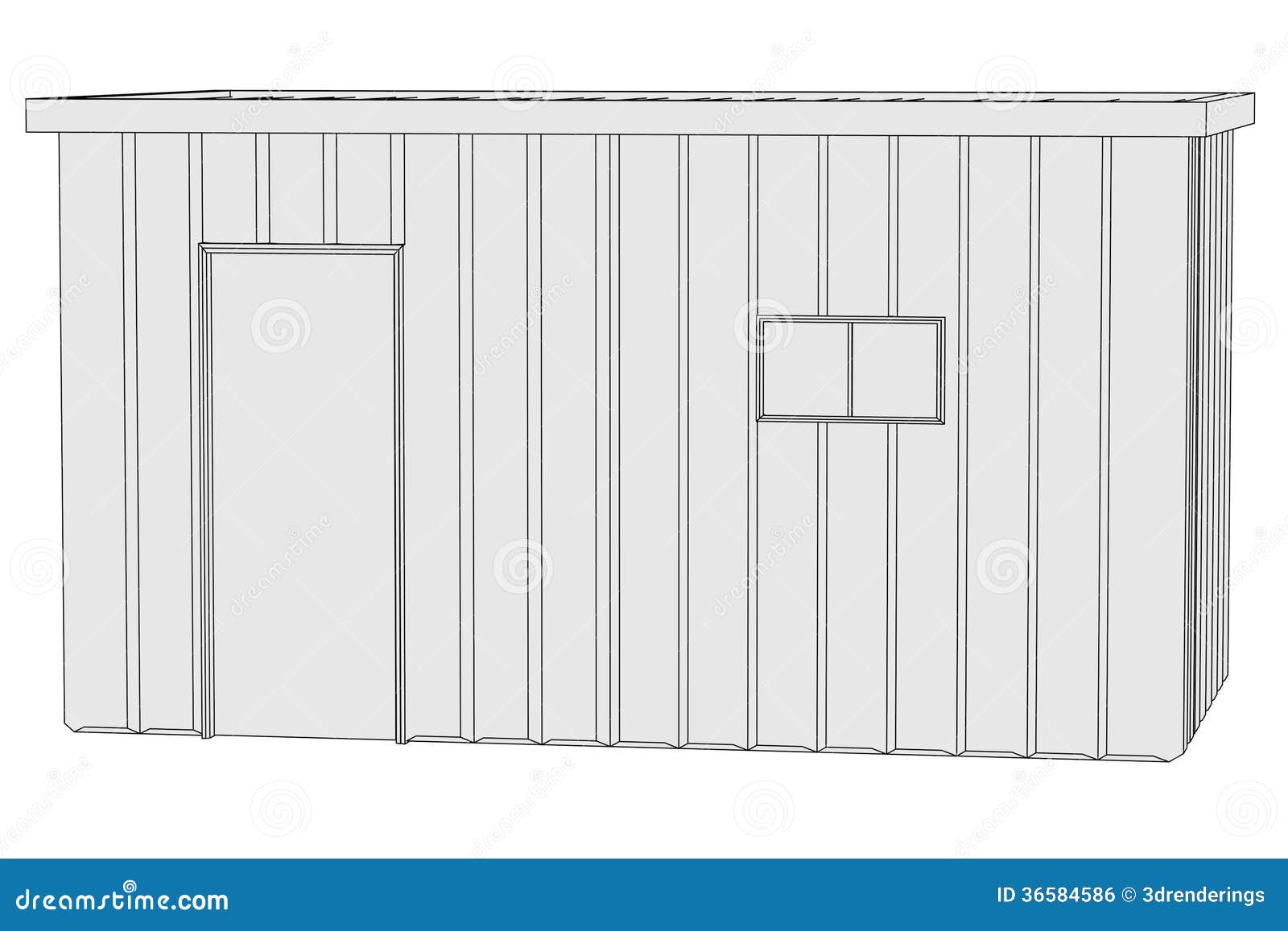 Image of Construction Shack Stock Illustration - Illustration of metal ...