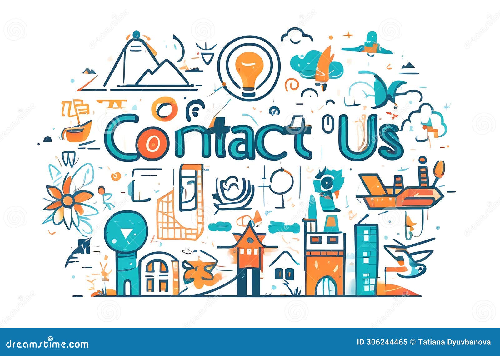 Image for Contact Us Page, Using Vibrant Colors and Dynamic Lines To ...