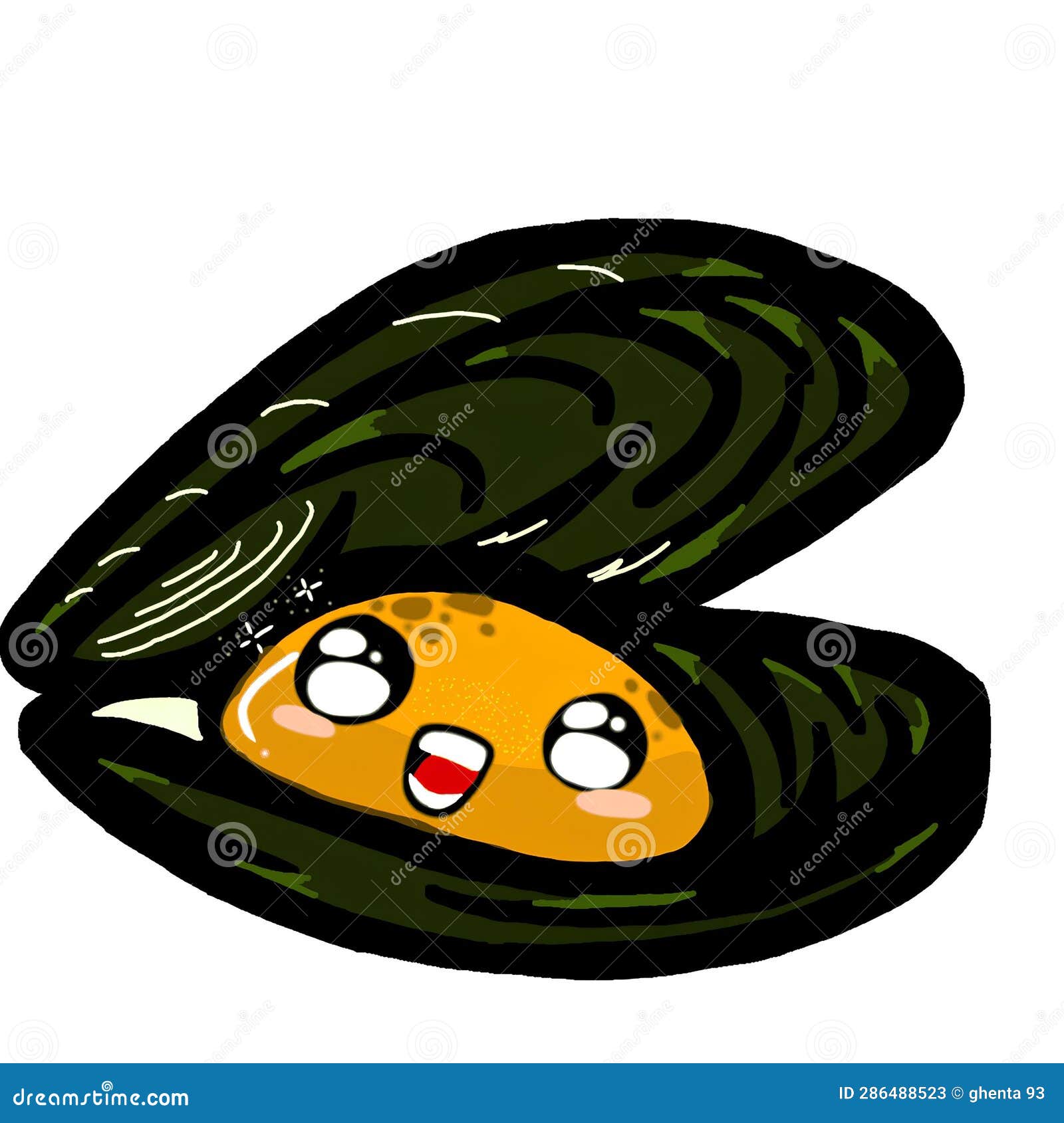 This Image Contains Images of Green Shells in Vector Form that are ...