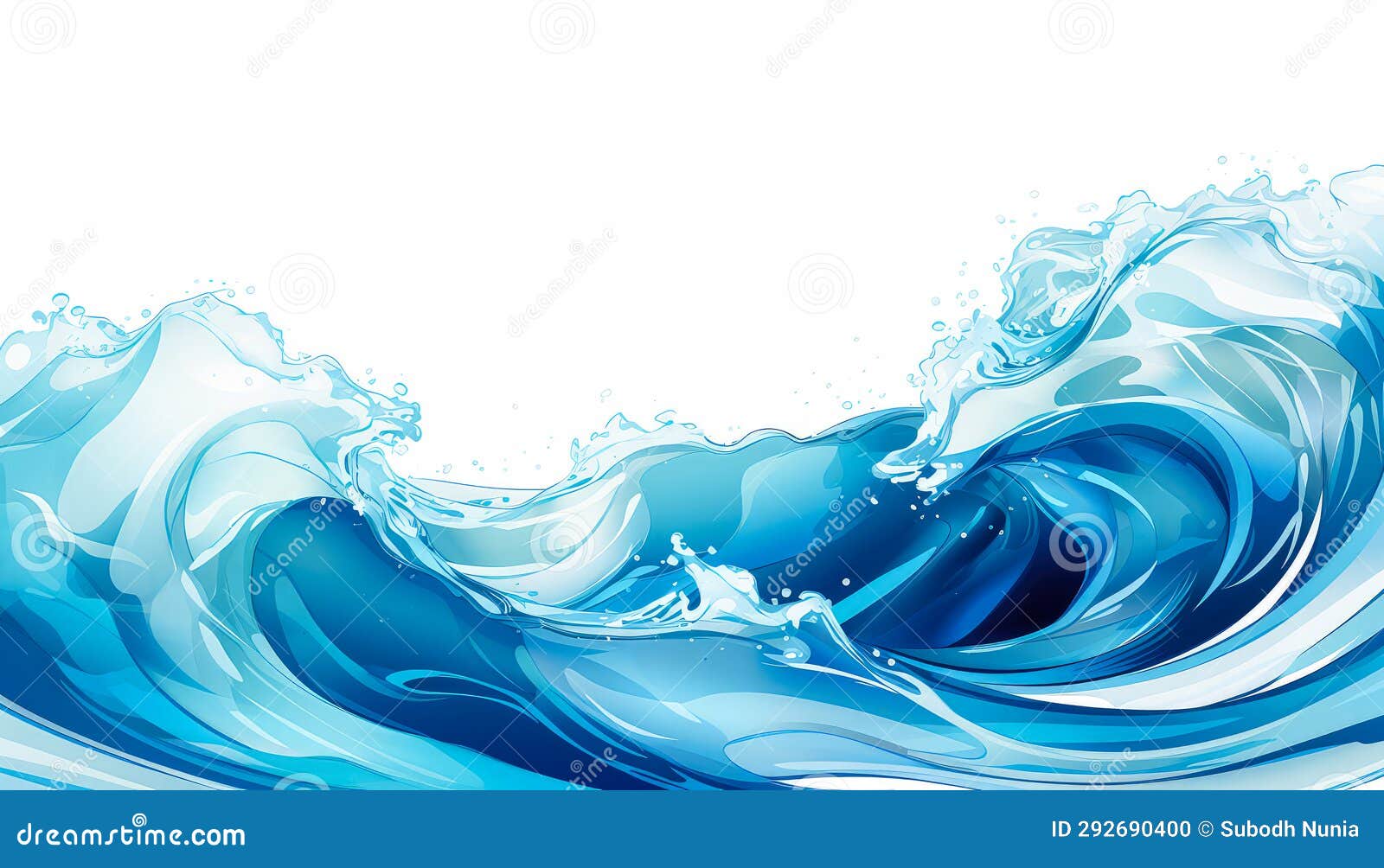 Riding the Tides Dynamic Water Wave Illustrations Surfing Waves and ...