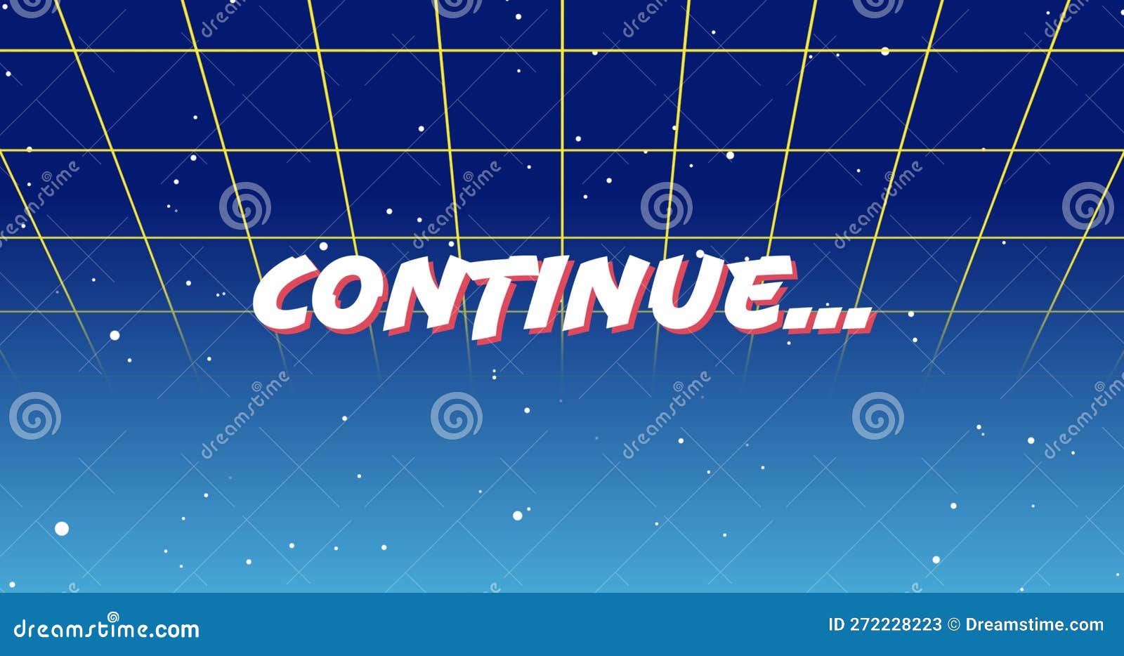 Image of Continue Text Over Shapes and Spots on Blue Background Stock ...