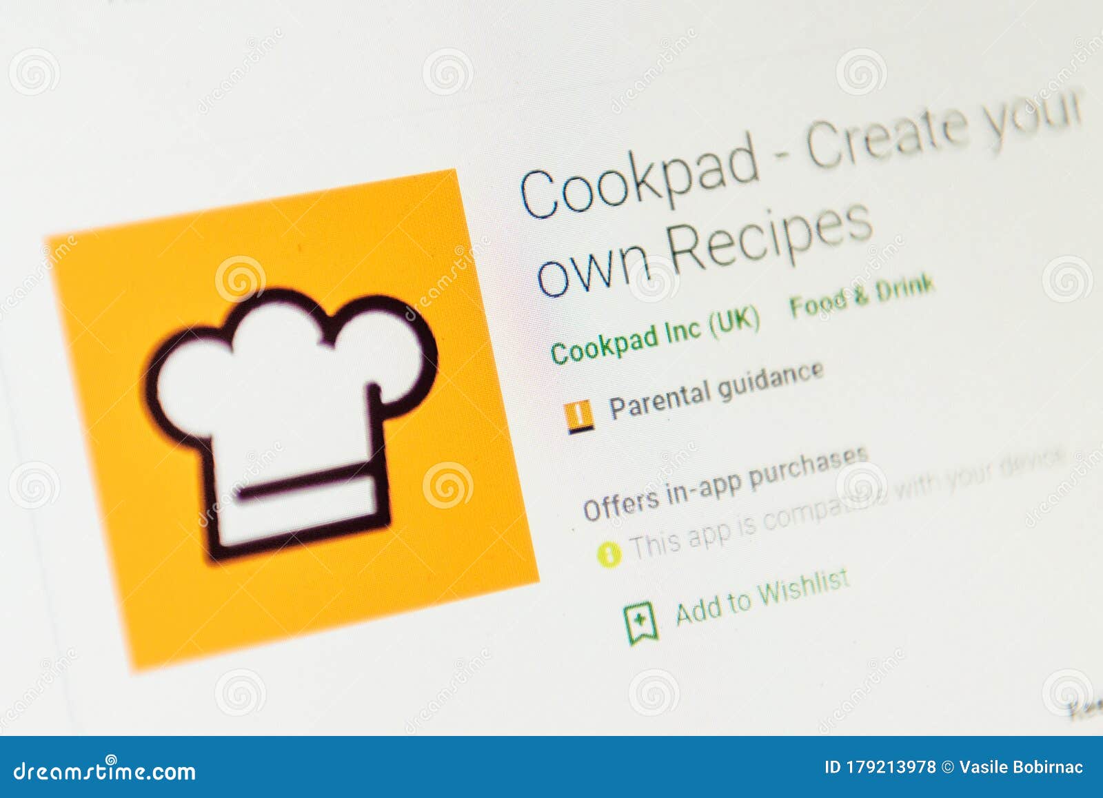 Cookpad App Icon. Selective Focus. Editorial Stock Photo - Image of ...