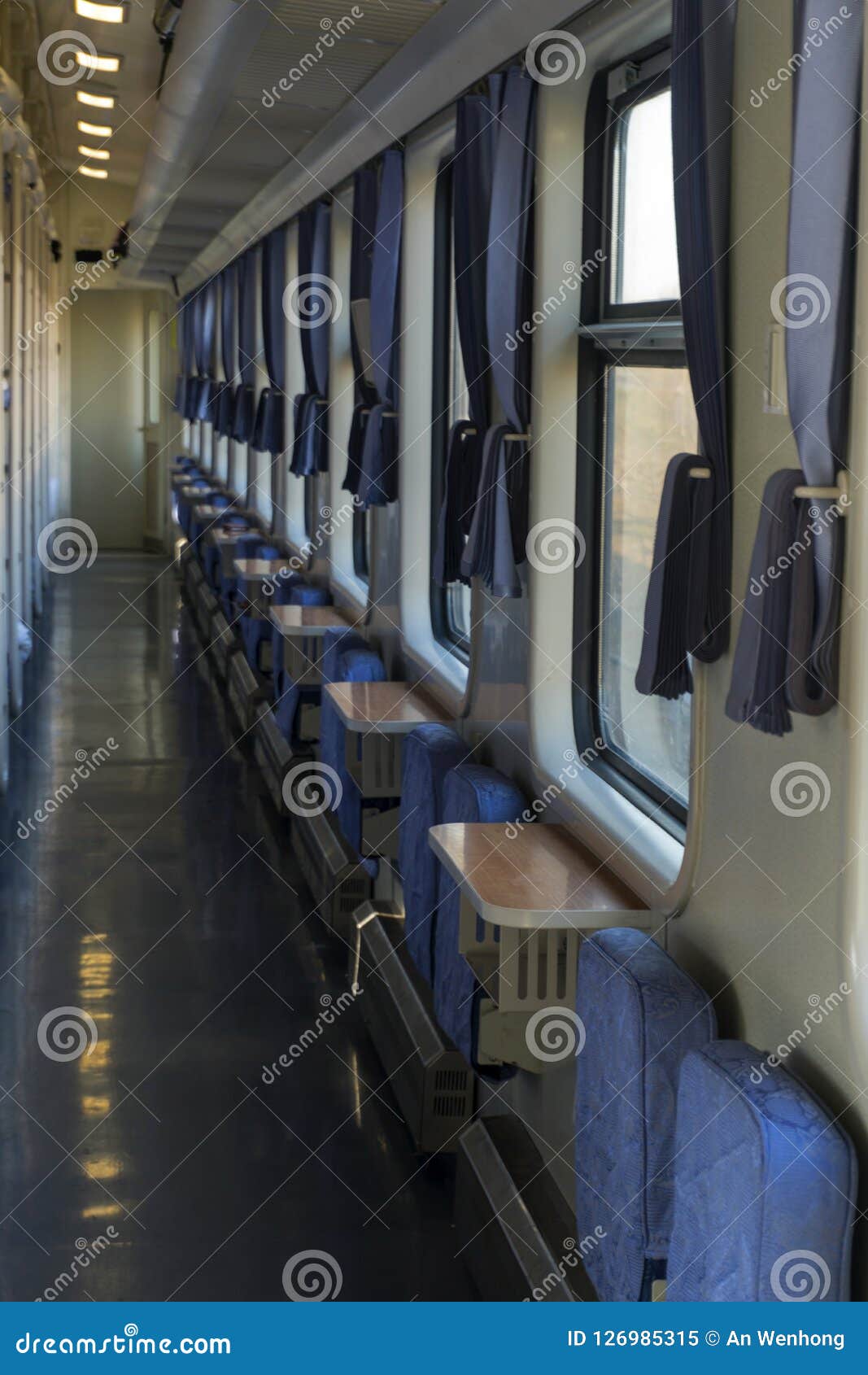 The Image of Corridor in the Compartment Car Stock Image - Image of ...