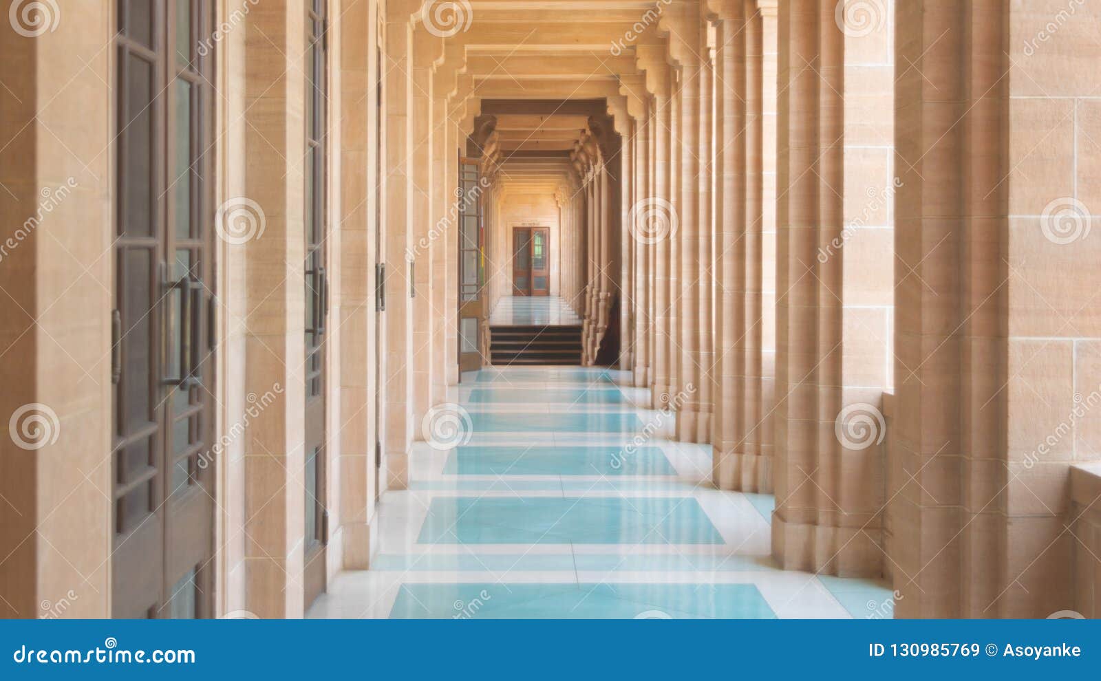 Image of Corridor, Shot at Jodhpur Stock Image - Image of blue, floor ...