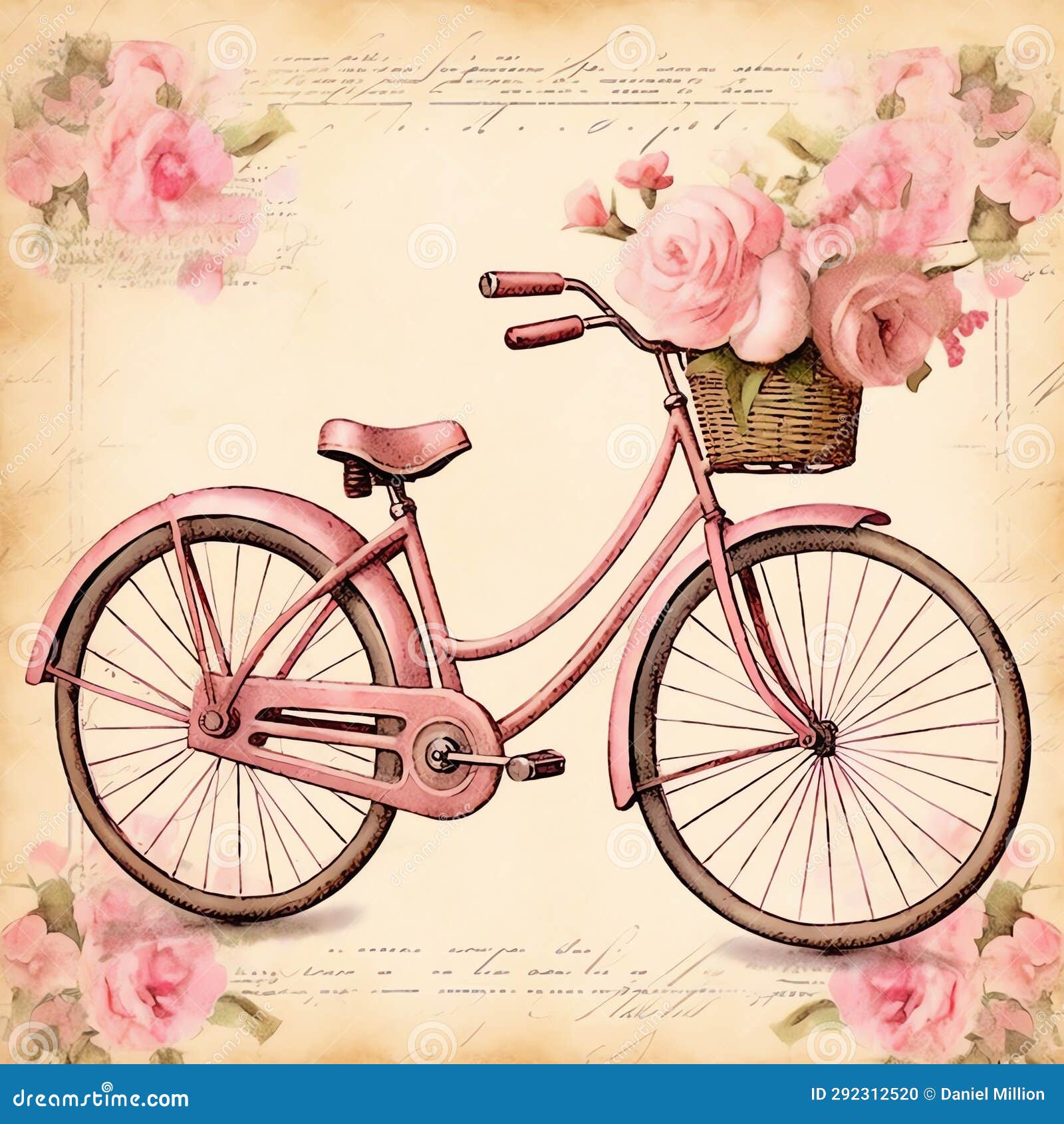 Cottagecore Bicycle Stock Illustrations – 14 Cottagecore Bicycle Stock ...