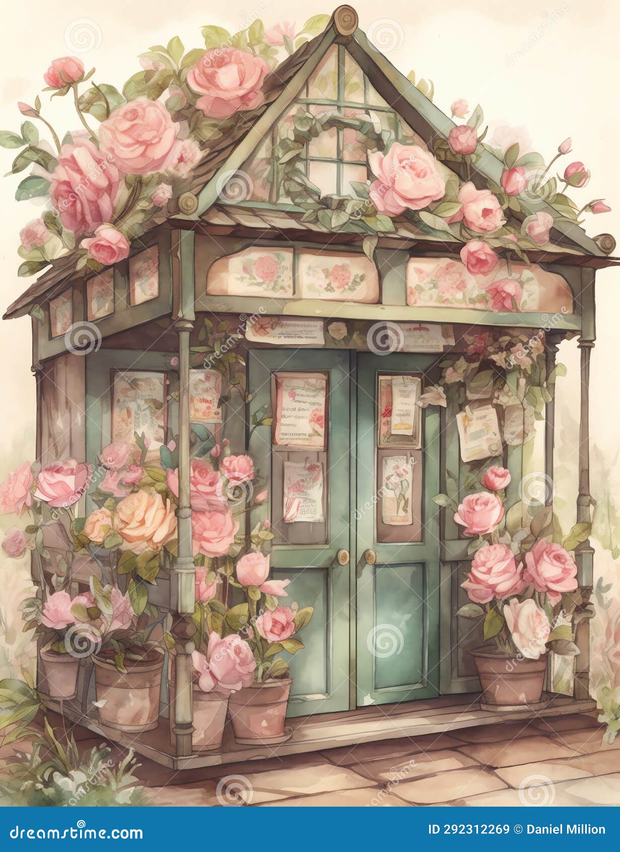 Cottagecore House Lined Paper Old Paper, Vintage Digital Paper Royalty ...