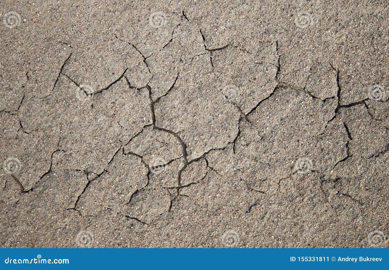 Pattern of Cracks on the Sand in the Absence of Moisture Stock Image ...