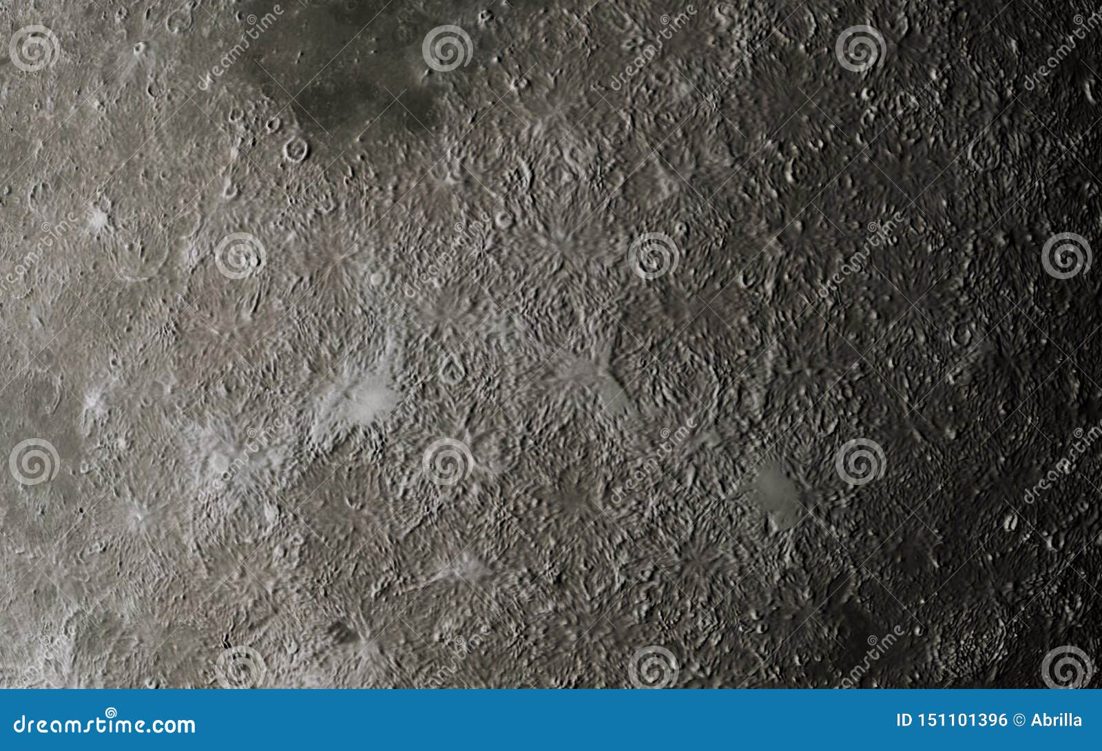 The Image of the Sphere and the Surface of the Moon Stock Illustration ...