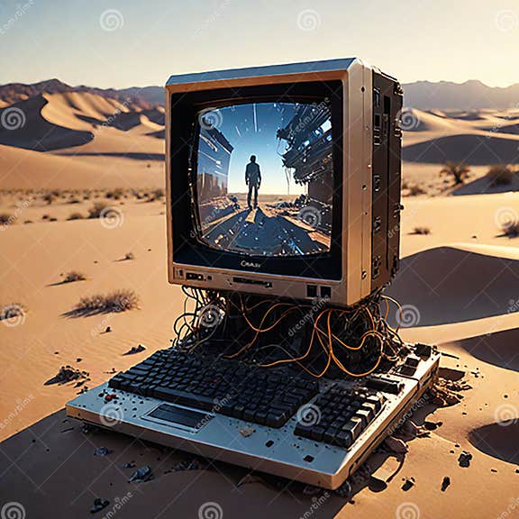 Broken Computer Server Cause Data Leak To Public Stock Illustration ...