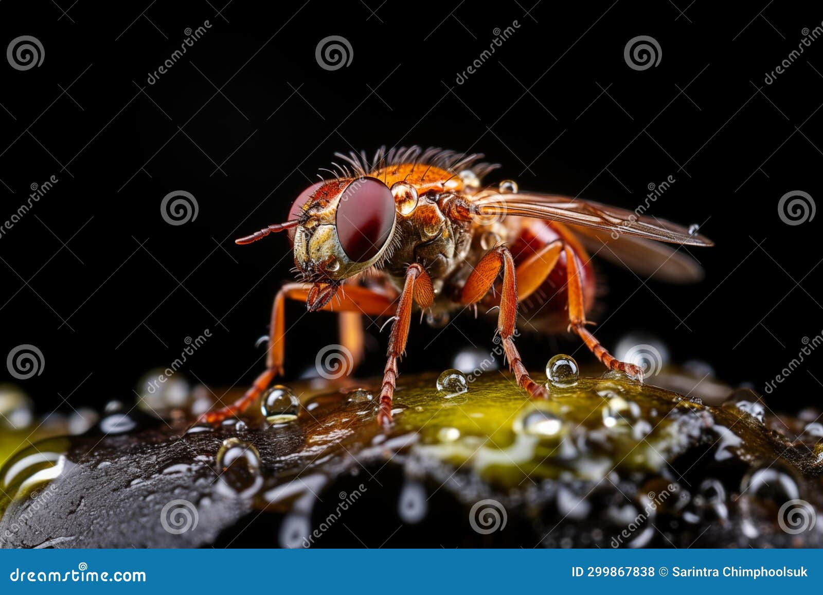 Image Created from AI, Macro Photography of Flies, Insects, Stock Photo ...