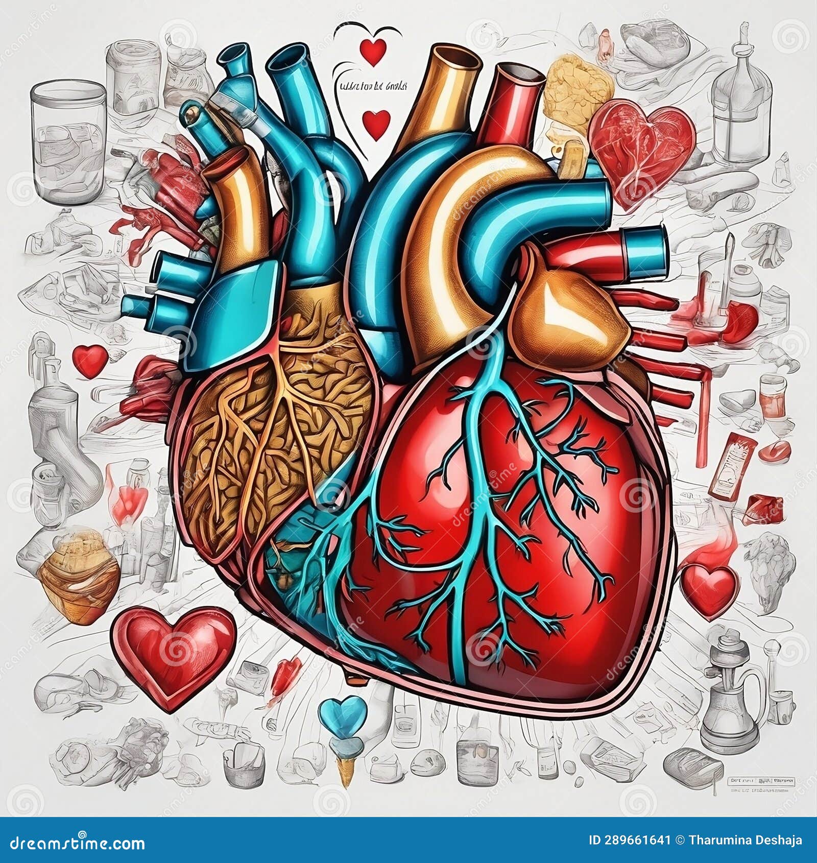 Heartfelt Transformations: AI-Generated Art for World Heart Day Stock ...