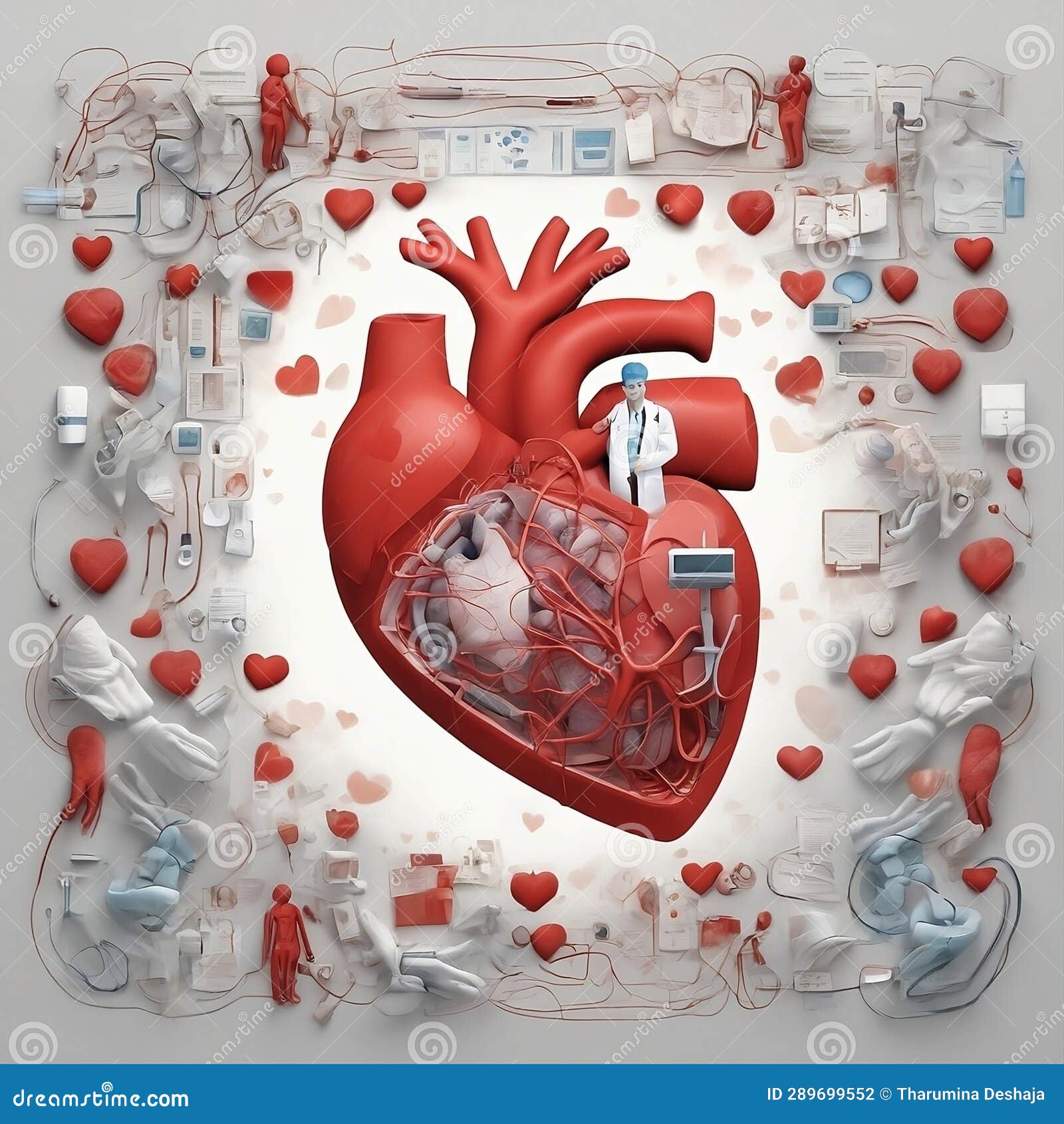 Heartfelt Transformations: AI-Generated Art for World Heart Day Stock ...