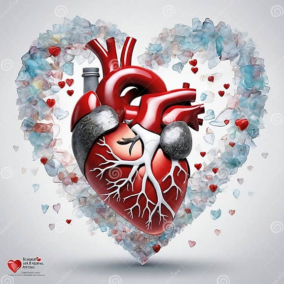 Heartfelt Transformations: AI-Generated Art for World Heart Day Stock ...