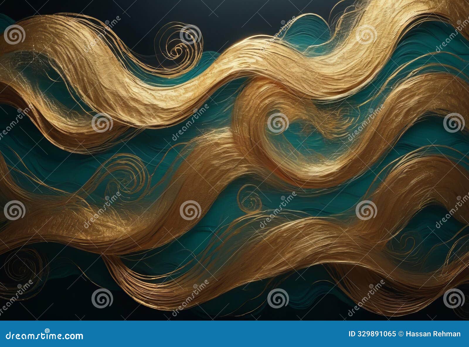Image of Creative Glittering Gold Wave Curvy Line Design Elements Stock ...