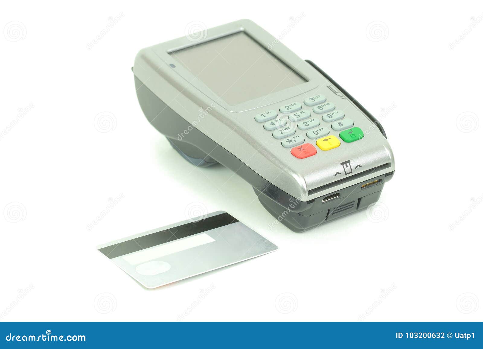 Credit cards reader stock photo. Image of button, commercial - 103200632