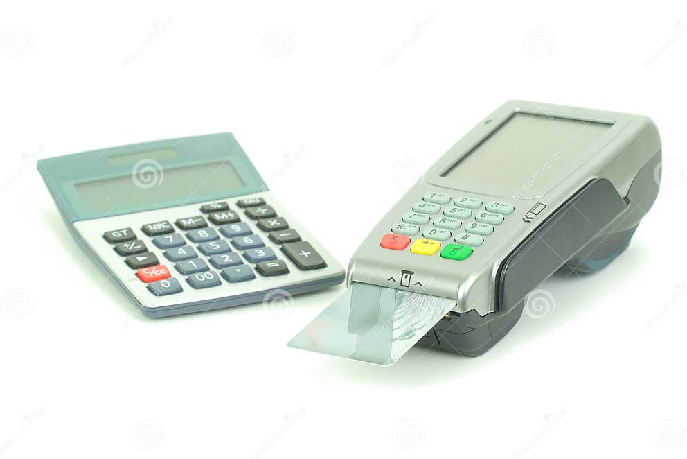 Credit cards reader stock image. Image of counter, purchase - 103200789