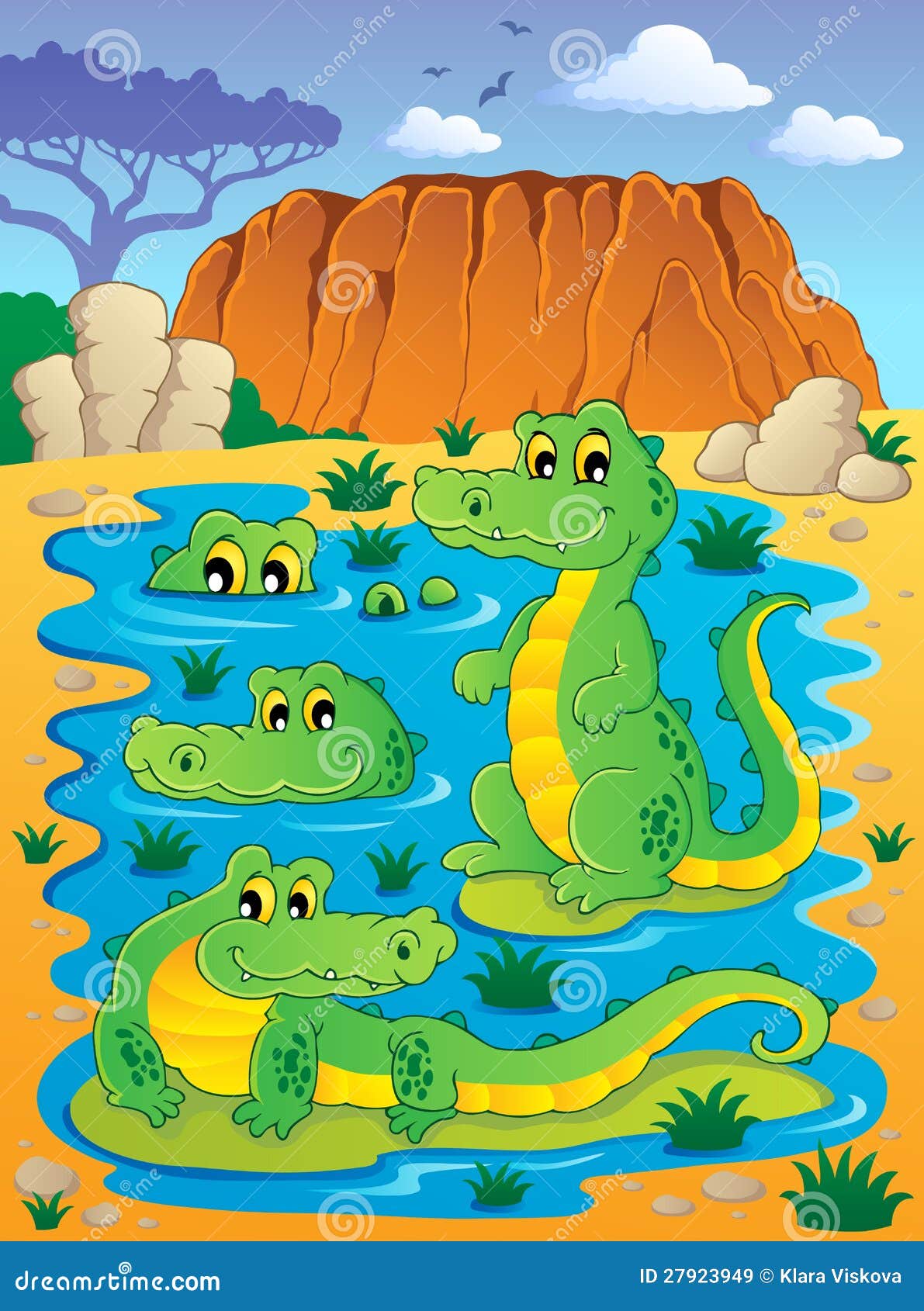 Image with Crocodile Theme 4 Stock Vector - Illustration of croc ...