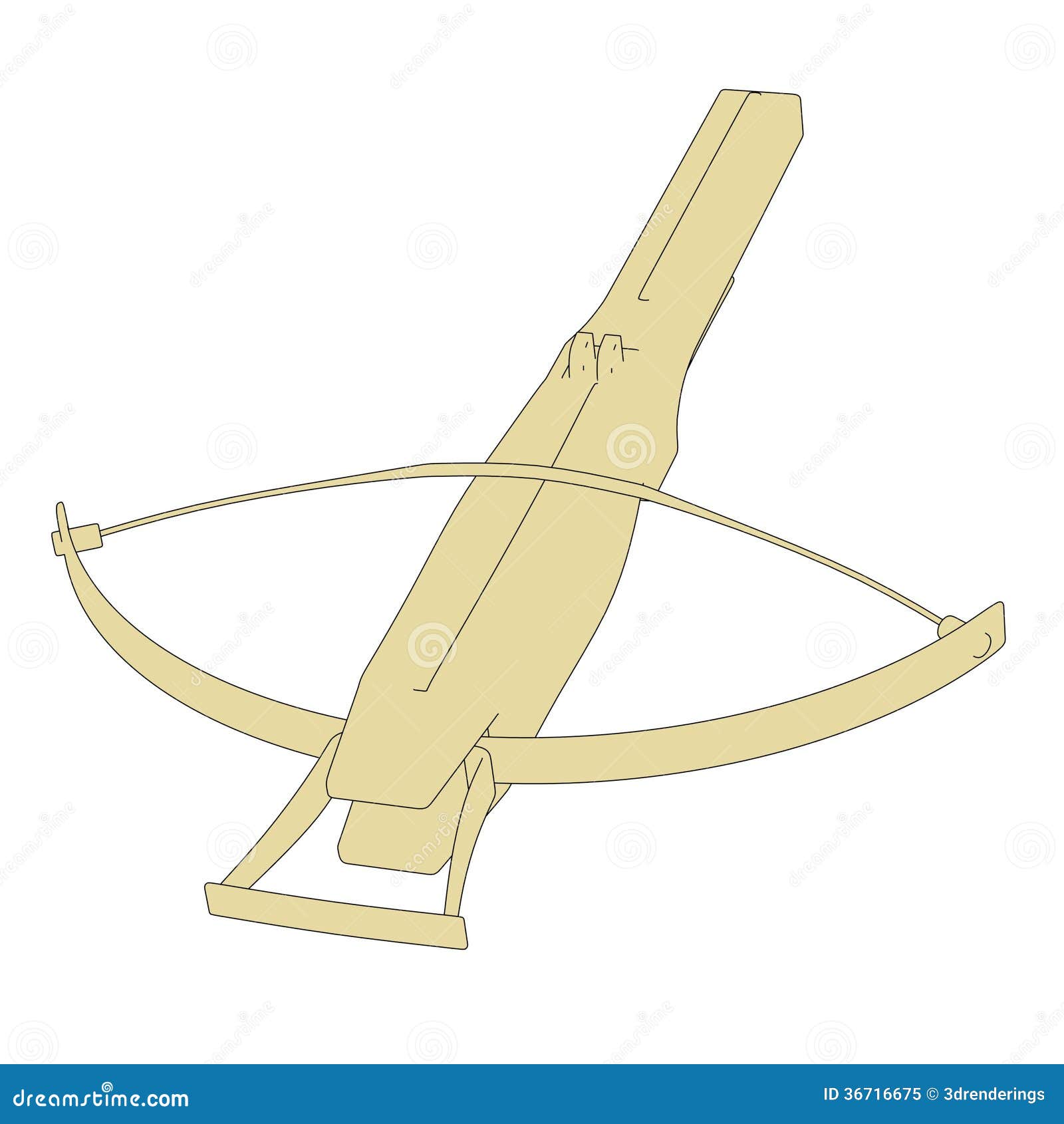 Crossbow Weapon Arrow Vector Icon Isolated White Illustration. Archery ...