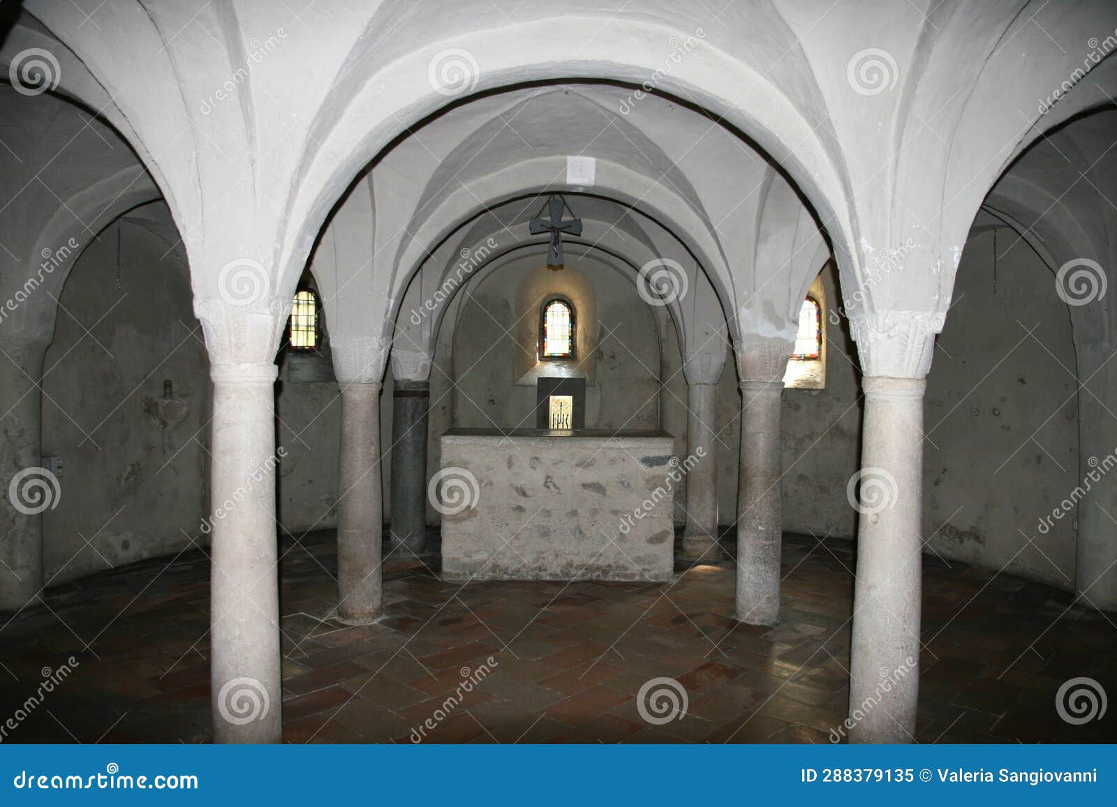 Interior of the Crypt with the Ossuary Inside Stock Image - Image of ...