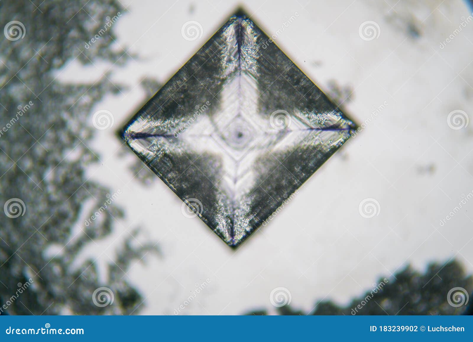 Image of Crystals with Magnification in a Microscope Stock Photo ...