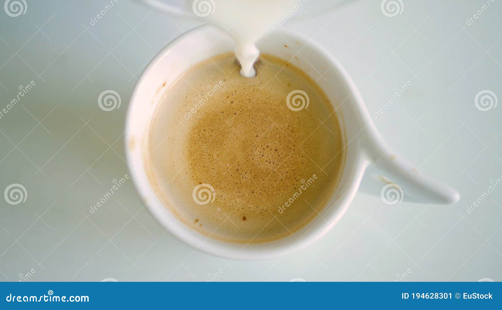 Image with a Cup with Flavored Coffee Mixed with Fresh Milk Stock Image ...