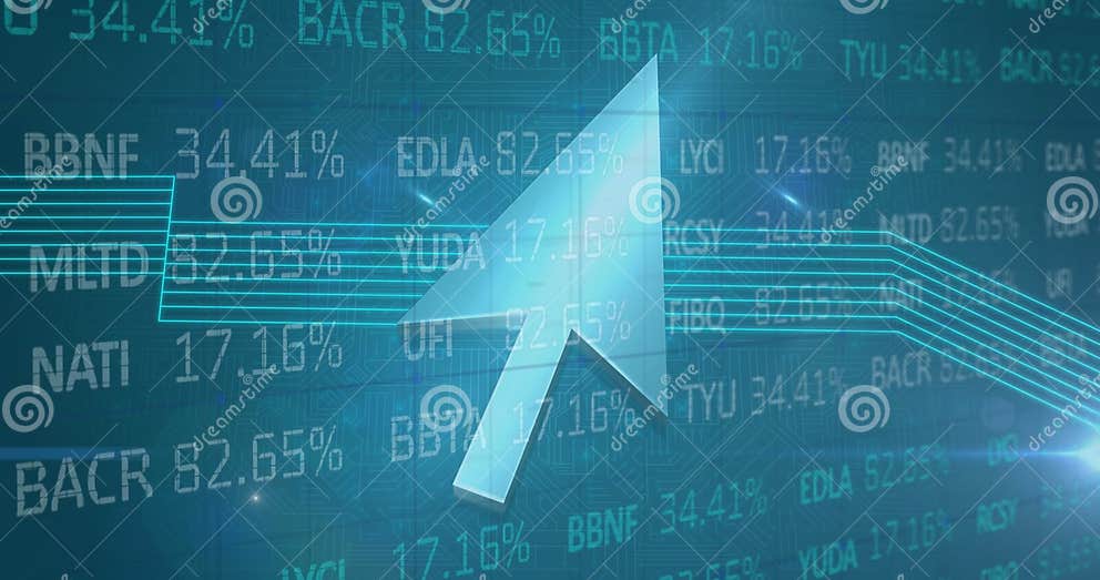 Image of a Cursor with Stock Data Floating Stock Image - Image of ...
