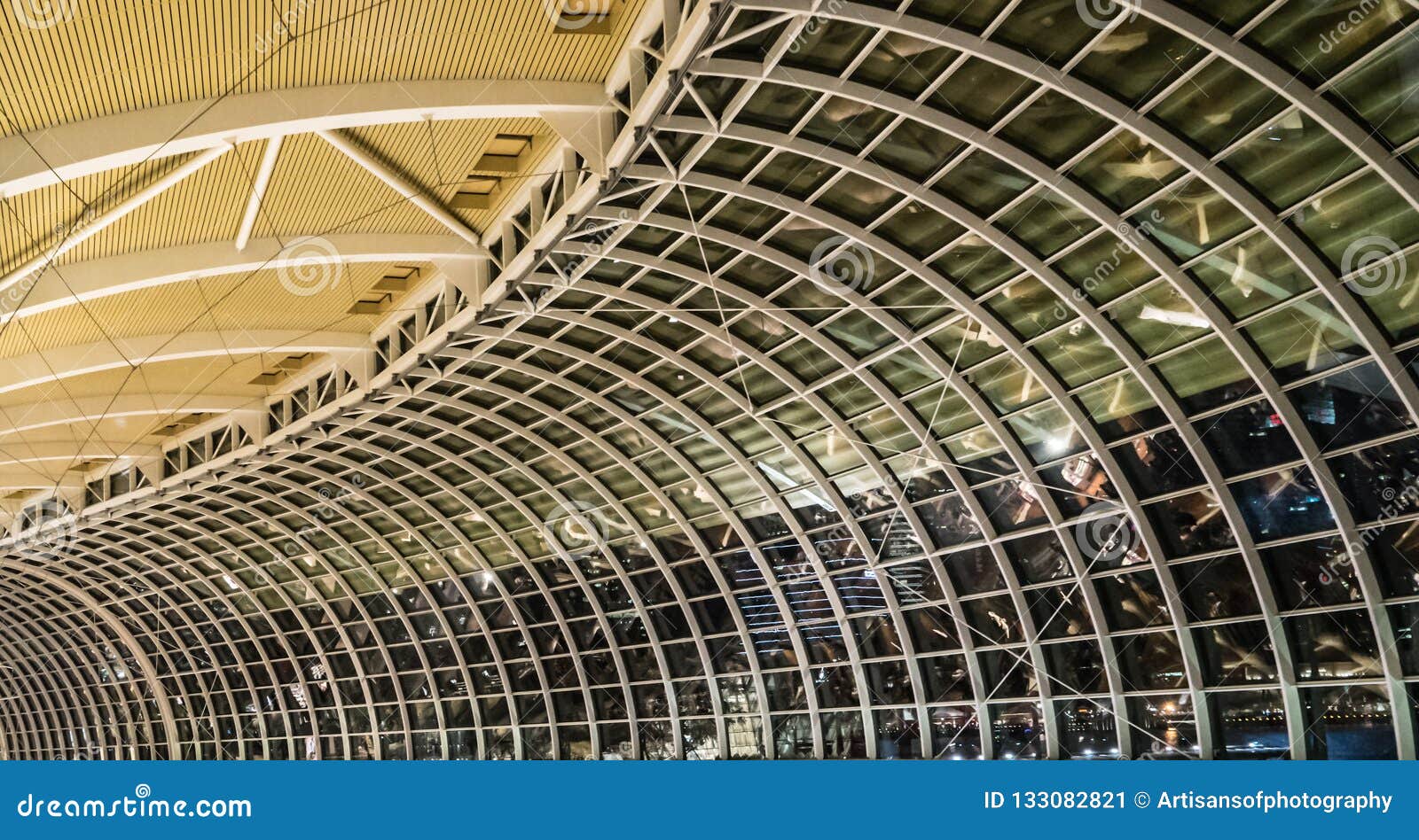 Curved mesh wall stock image. Image of bridge, perspective - 133082821
